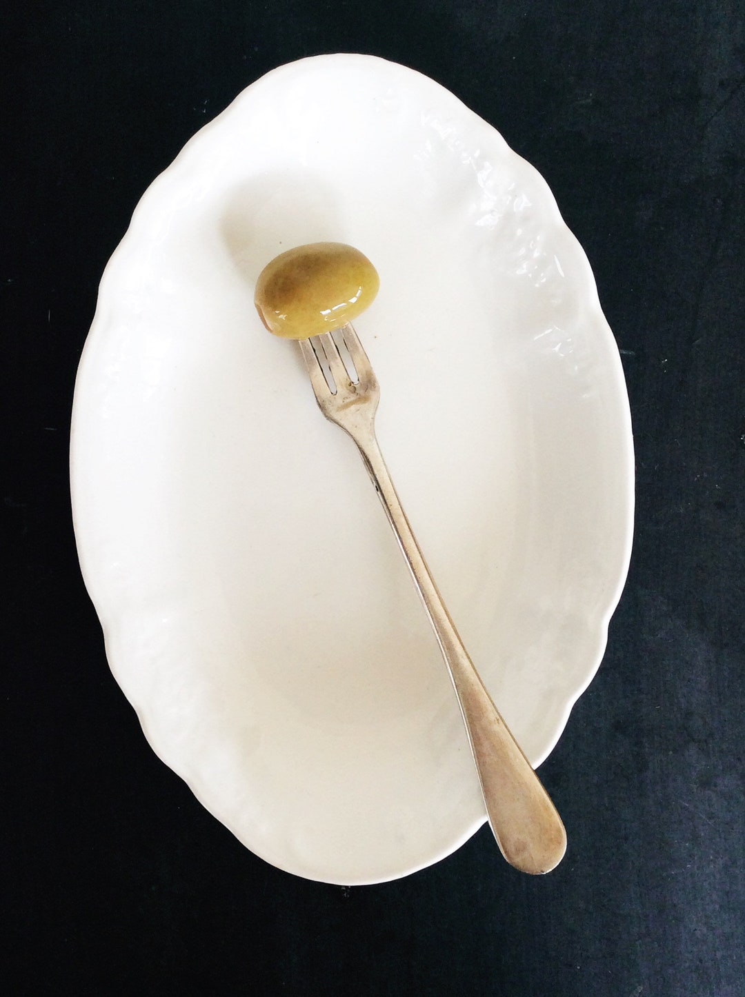 Antique Relish Platter & Fork - Etsy