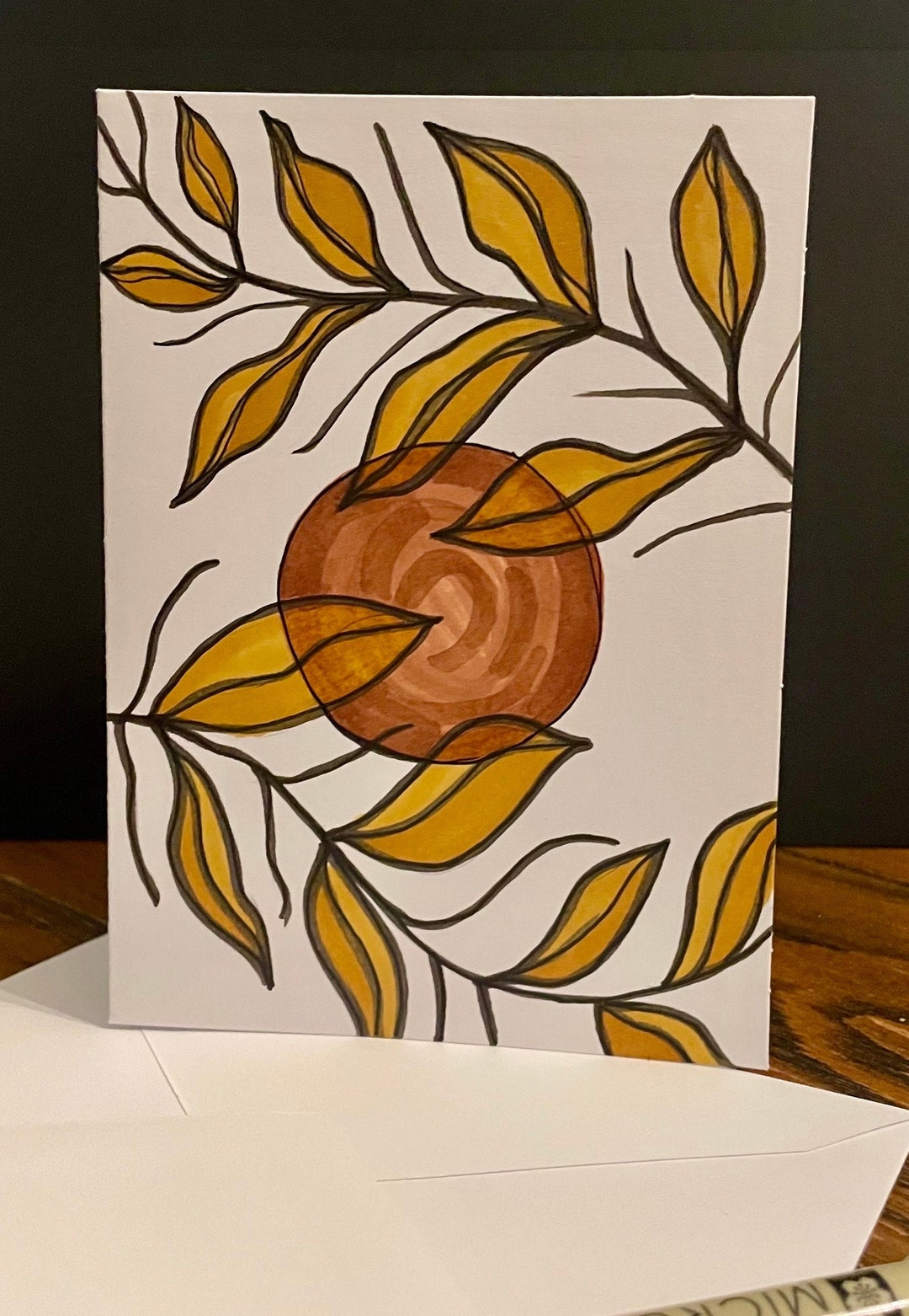 Handmade Greeting Card - Boho Sun With Floral - Etsy