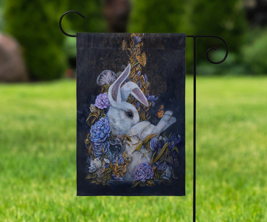 Yard Flag With Bunny, Garden Flag With Rabbit, Outdoor Decor - Etsy