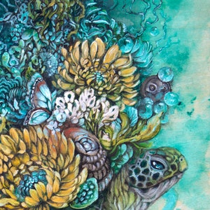 Fantasy Art Print Sea Turtle Art Ocean Artwork - Etsy