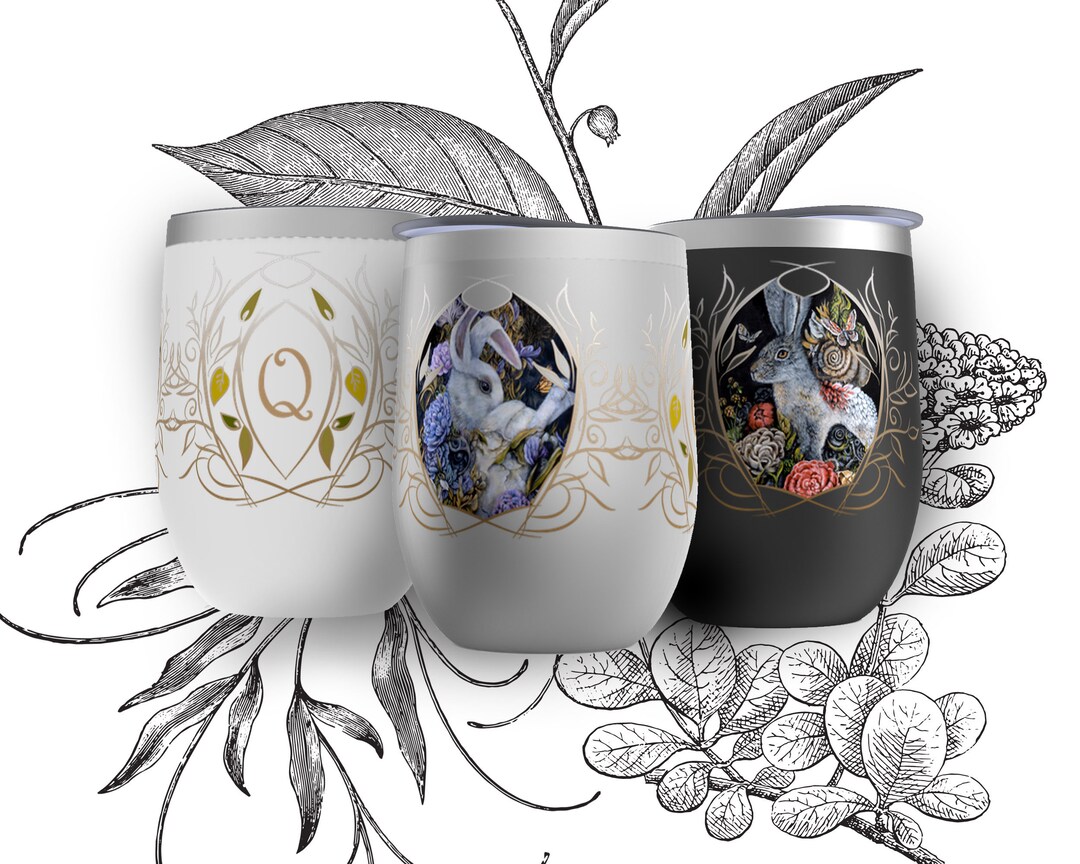 Personalized Tumber With Bunny Monogram Wine Tumbler - Etsy