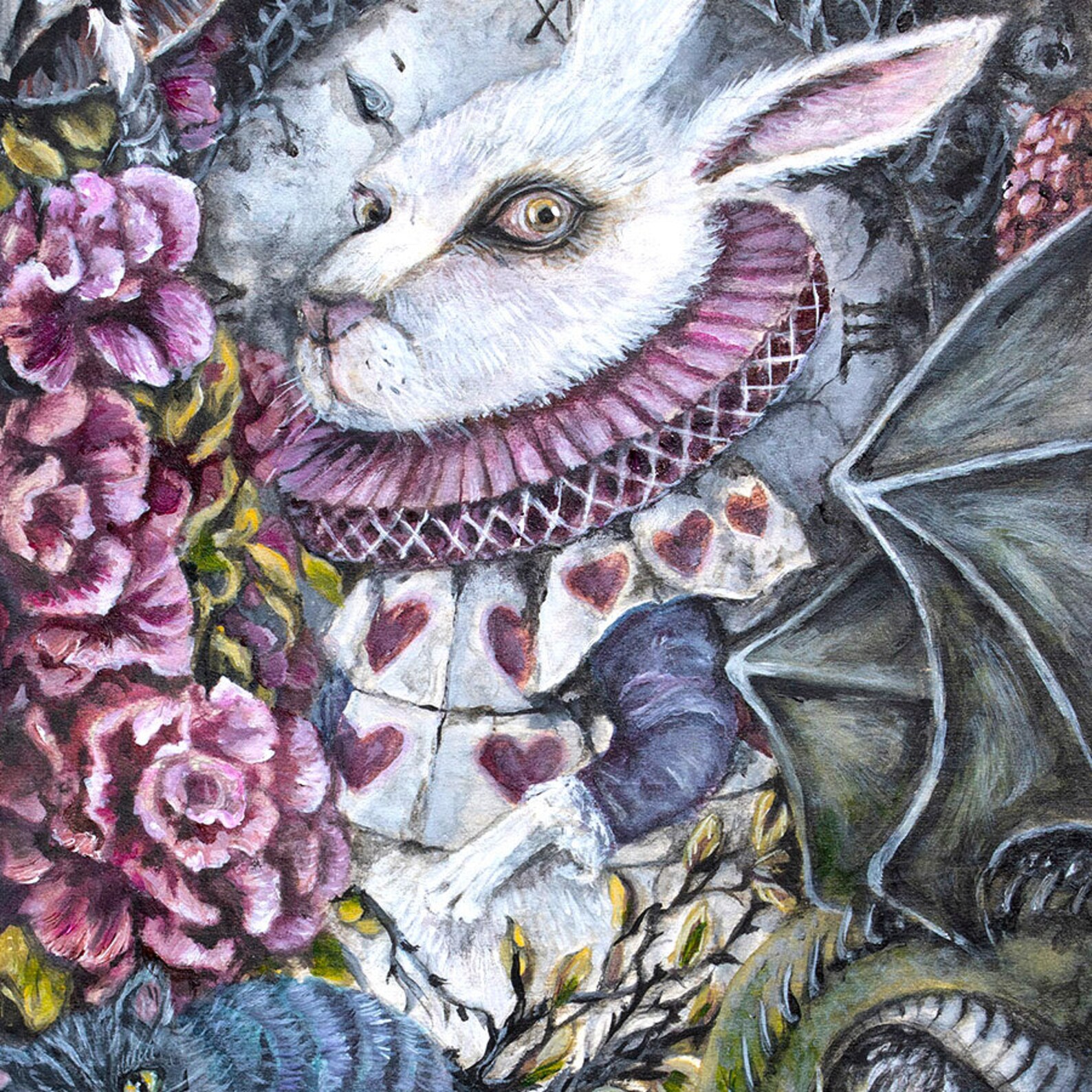 White Rabbit Fantasy Art Print Whimsical Bunny Nursery Wall - Etsy