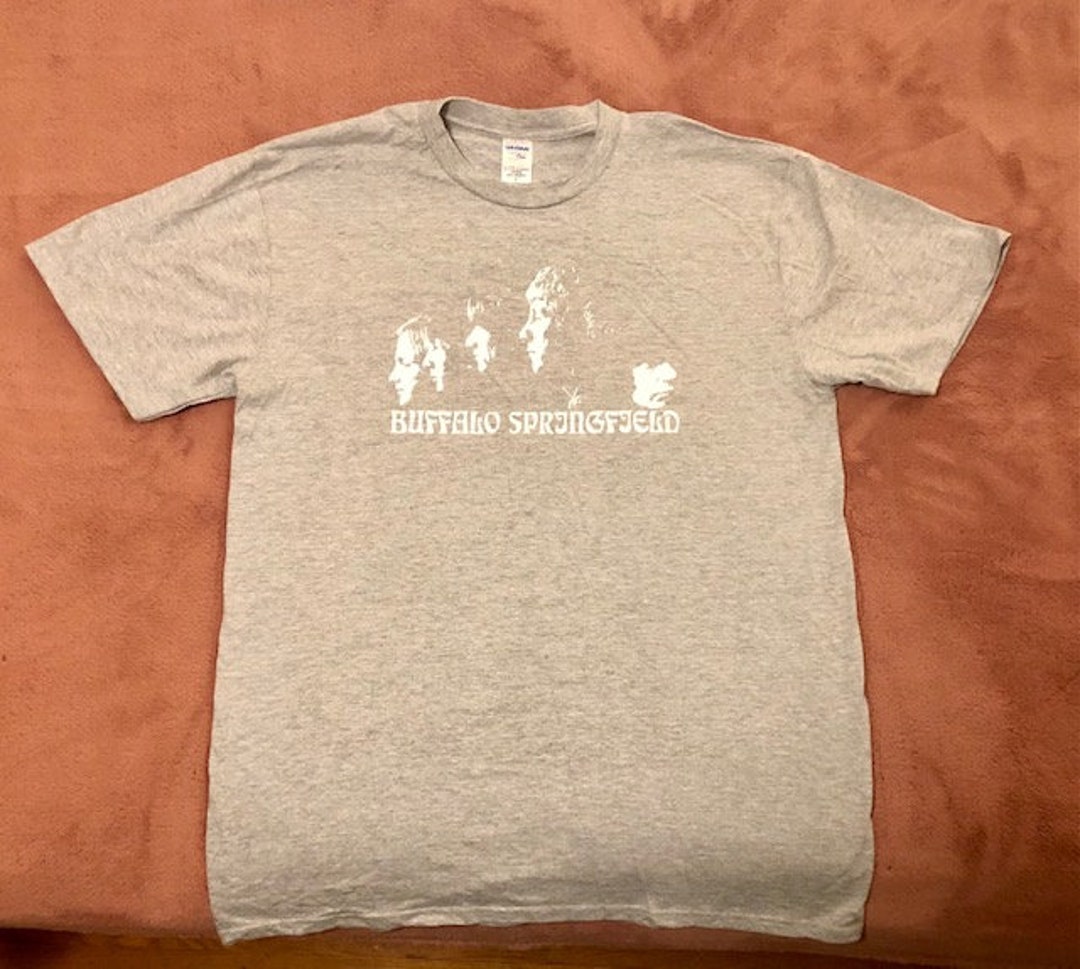 Vintage Gray Buffalo Springfield T-shirt Size Large Folk Rock Band T ...