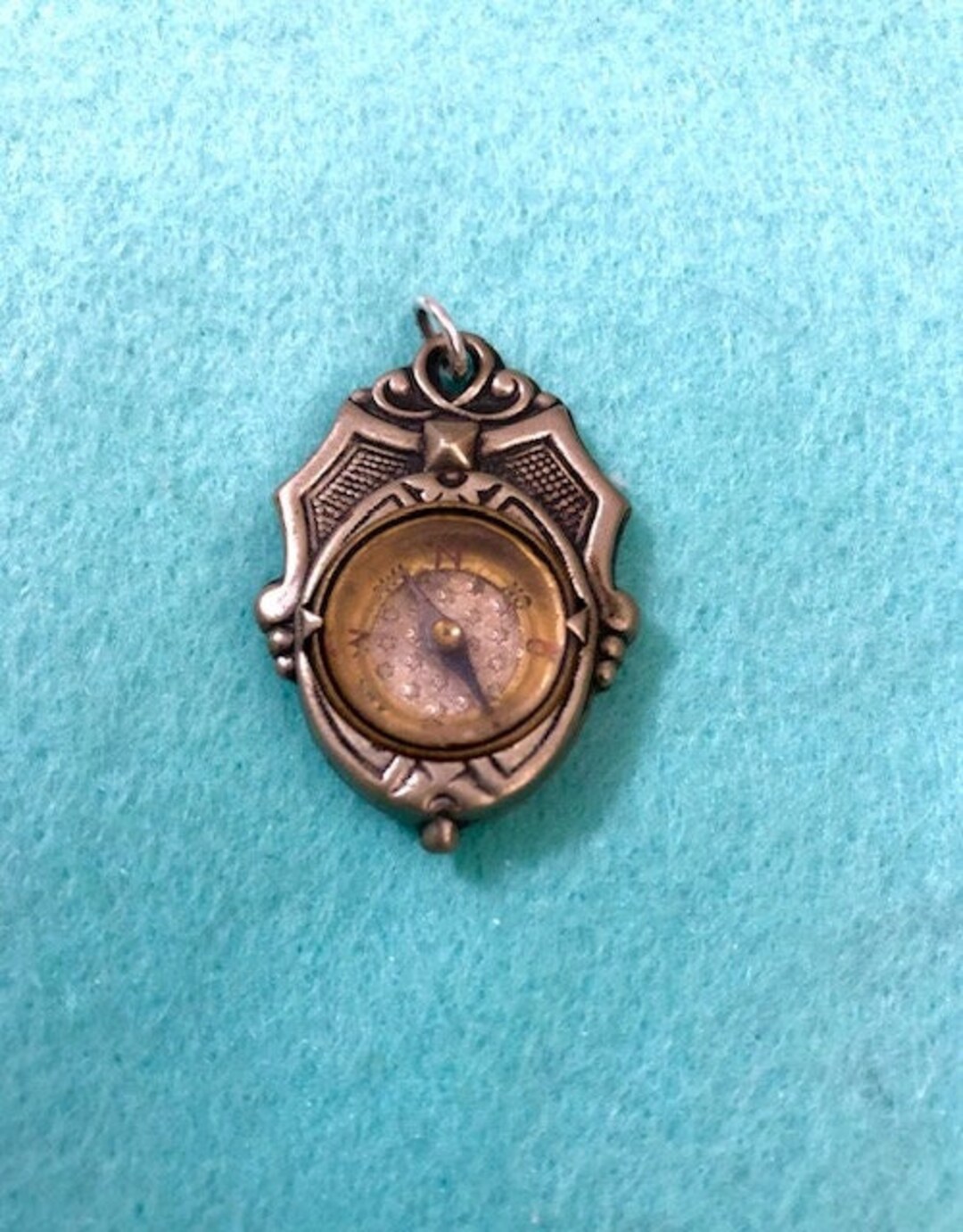 Unique Antique Vintage Working Compass Pendant Fob With Star Face and ...