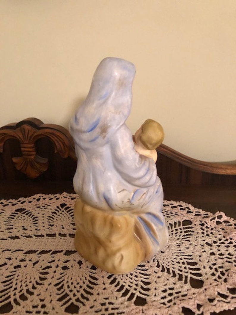 Vintage Lefton China Virgin Mary Madonna and Child Figurine - Etsy