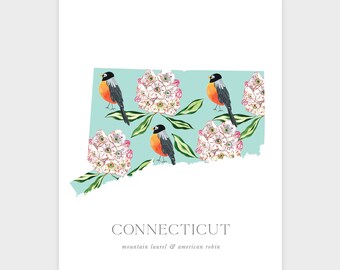 Connecticut Wall Art - Etsy