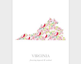 Cardinal and Dogwood | Etsy