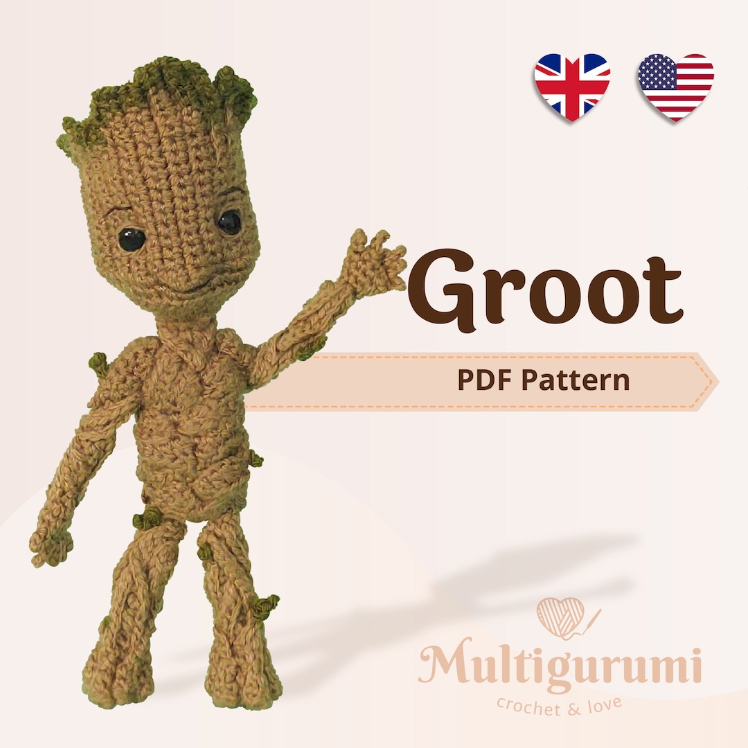 GROOT Crochet Amigurumi Pattern ENGLISH - Etsy