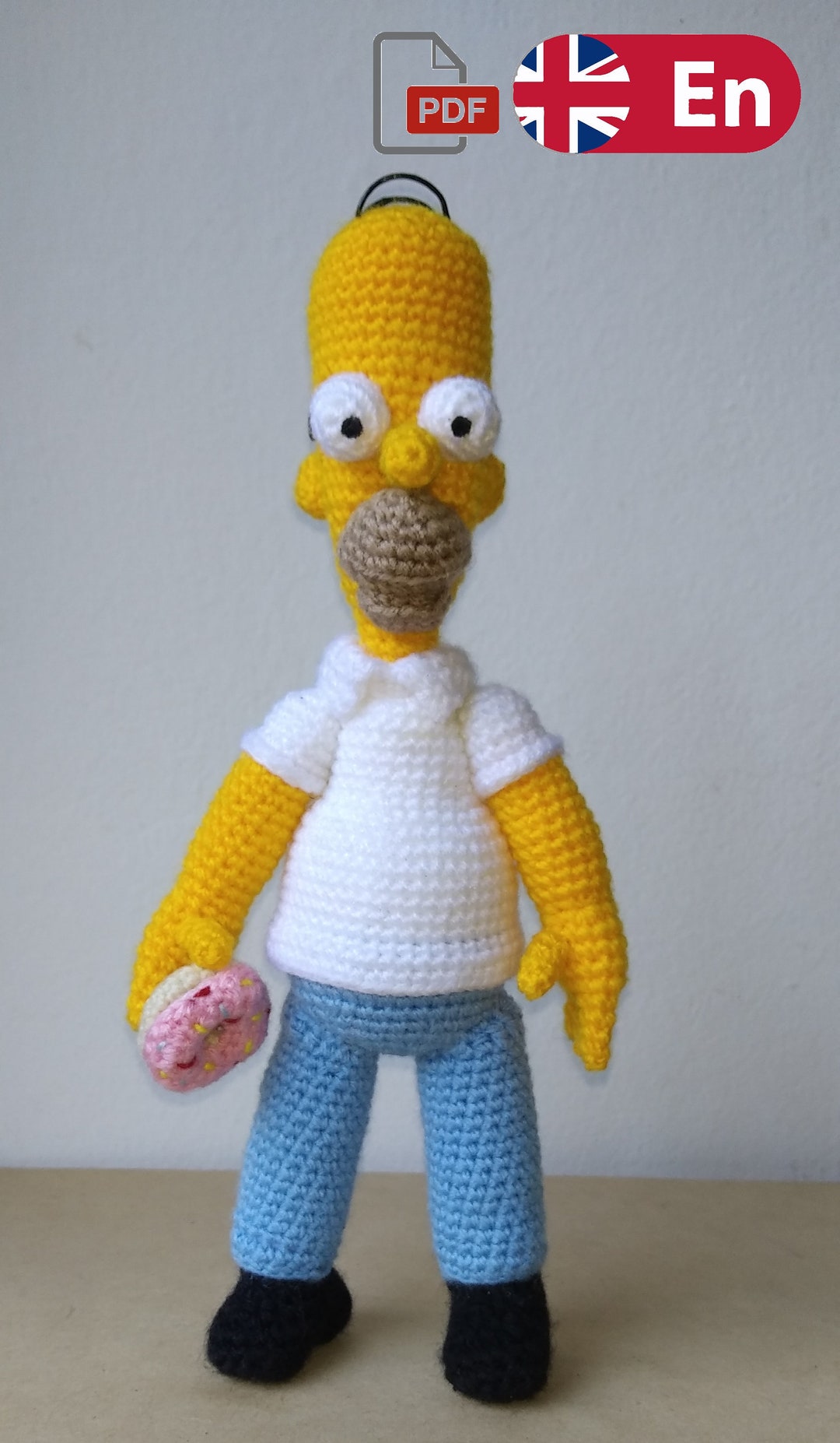 Homer Simpson the Simpsons Crochet Amigurumi Pattern ENGLISH - Etsy