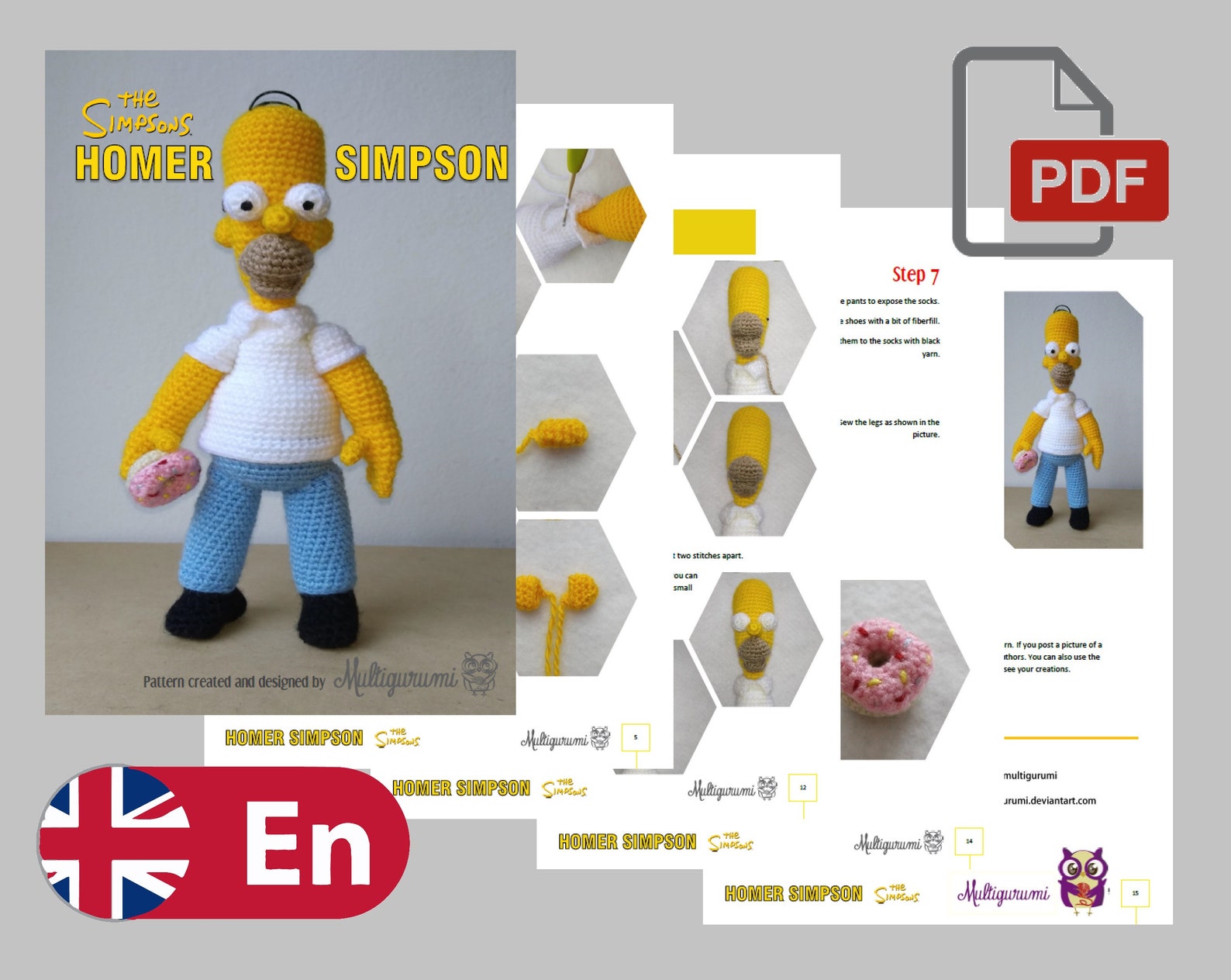 Homer Simpson the Simpsons Crochet Amigurumi Pattern - Etsy Canada