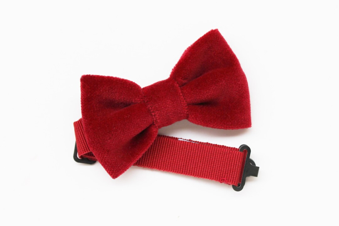 Velvet Red Bow Tie for Baby Boy Bow Tie for Kids 0/12 Years - Etsy