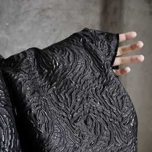 Embossed Style Jacquard, Texture Jacquard Fabric, Black Color Jacquard ...