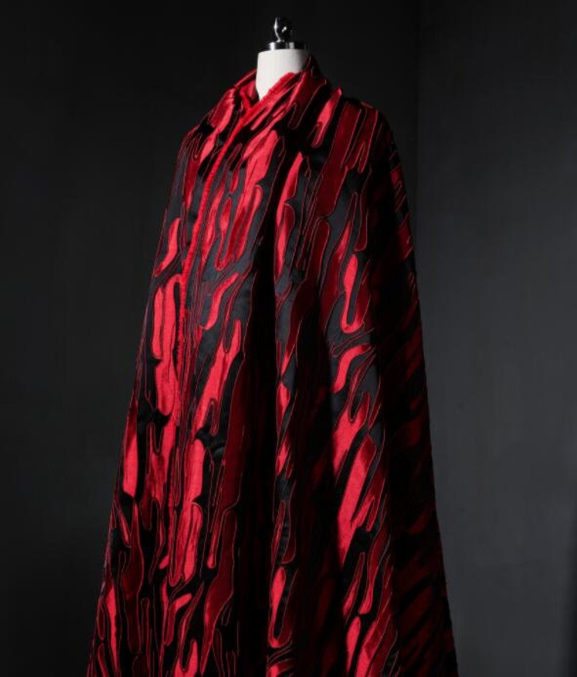 Red Black Color Jacquard Fabric Fashion Jacquardby the Yard - Etsy