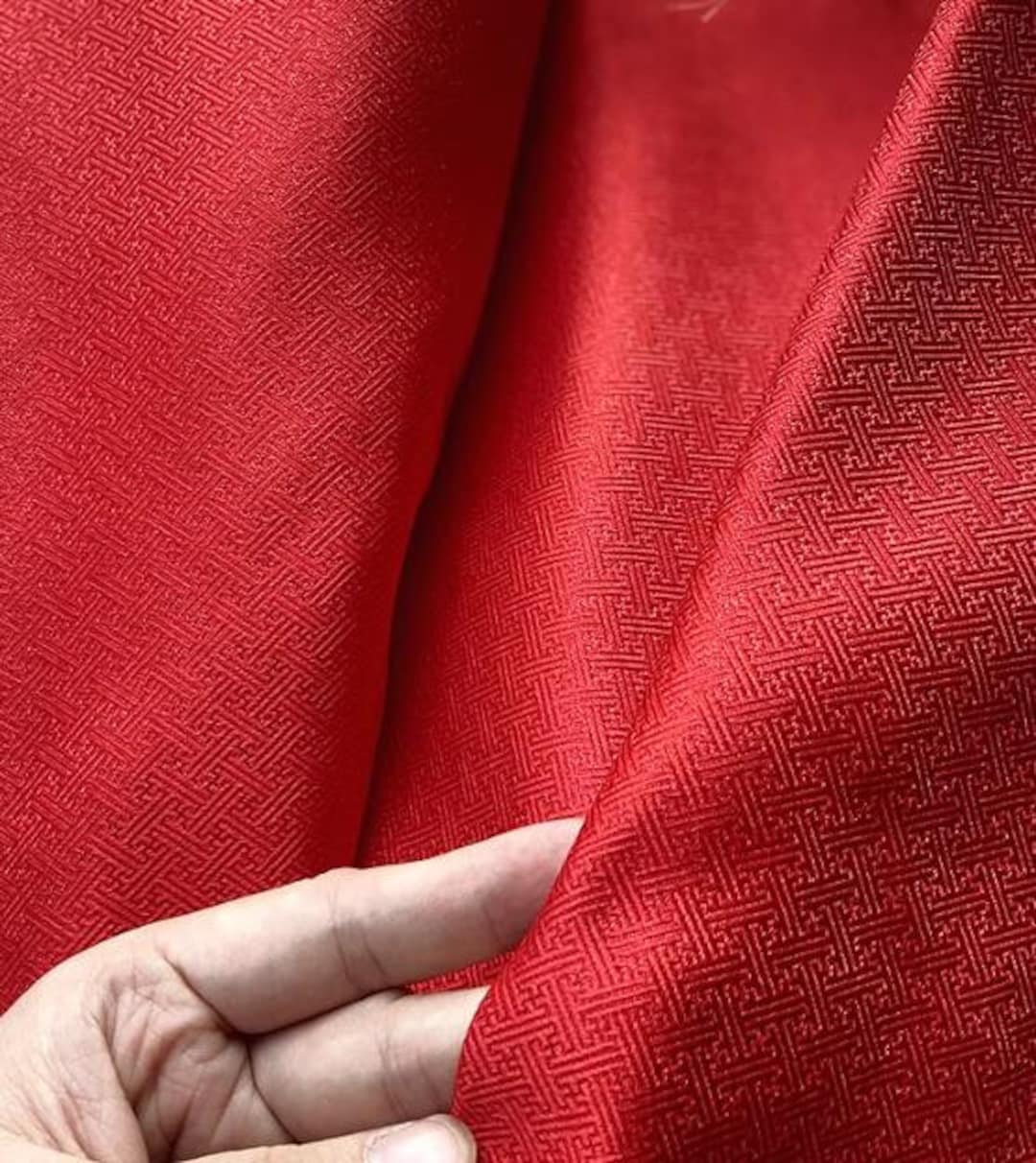 Red Color Brocade Fabric, Fabric by the Yard 27.5inches Wide - Etsy