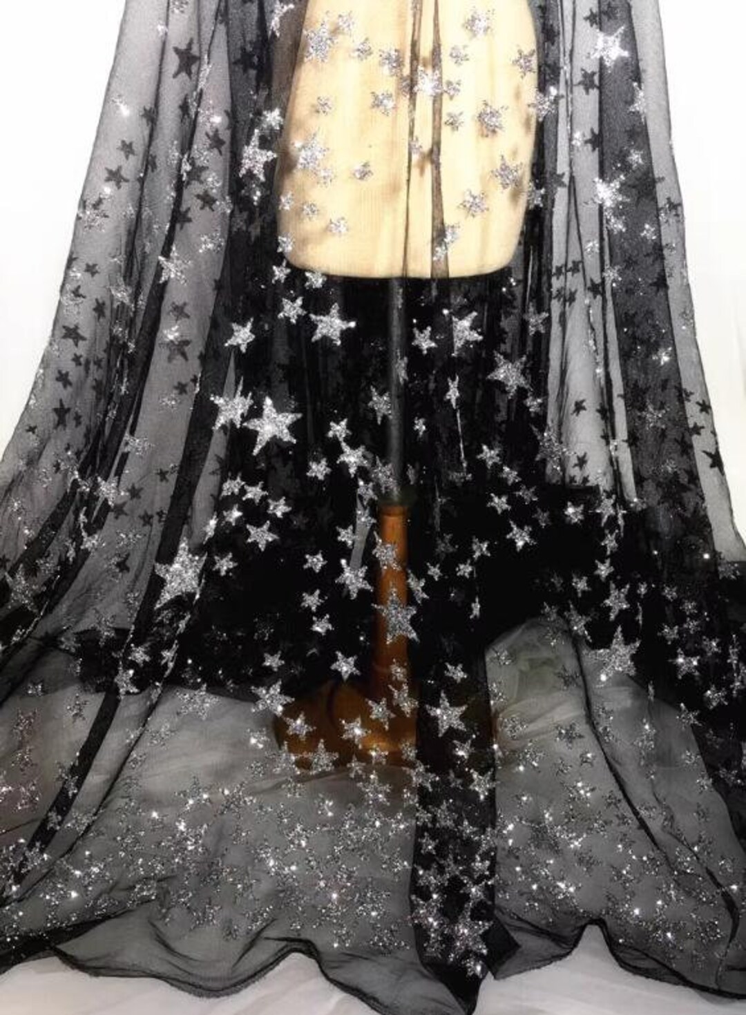 High Quality Black Color Mesh With Five-pointed Star Style, Wedding ...