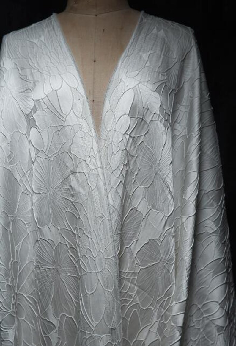 Black/off-white Color Lotus Leaf Pattern Jacquard Fabric 3D - Etsy