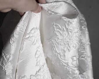 SALE Off-white Color Cotton Fabric Thin Embroidered Cotton - Etsy