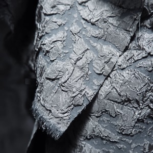 Light Grey Blue Color Stone Pattern Jacquard Fabric, 3D Pattern ...