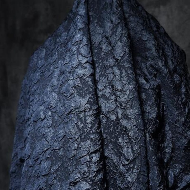 Blue Grey Jacquard Fabric - Etsy