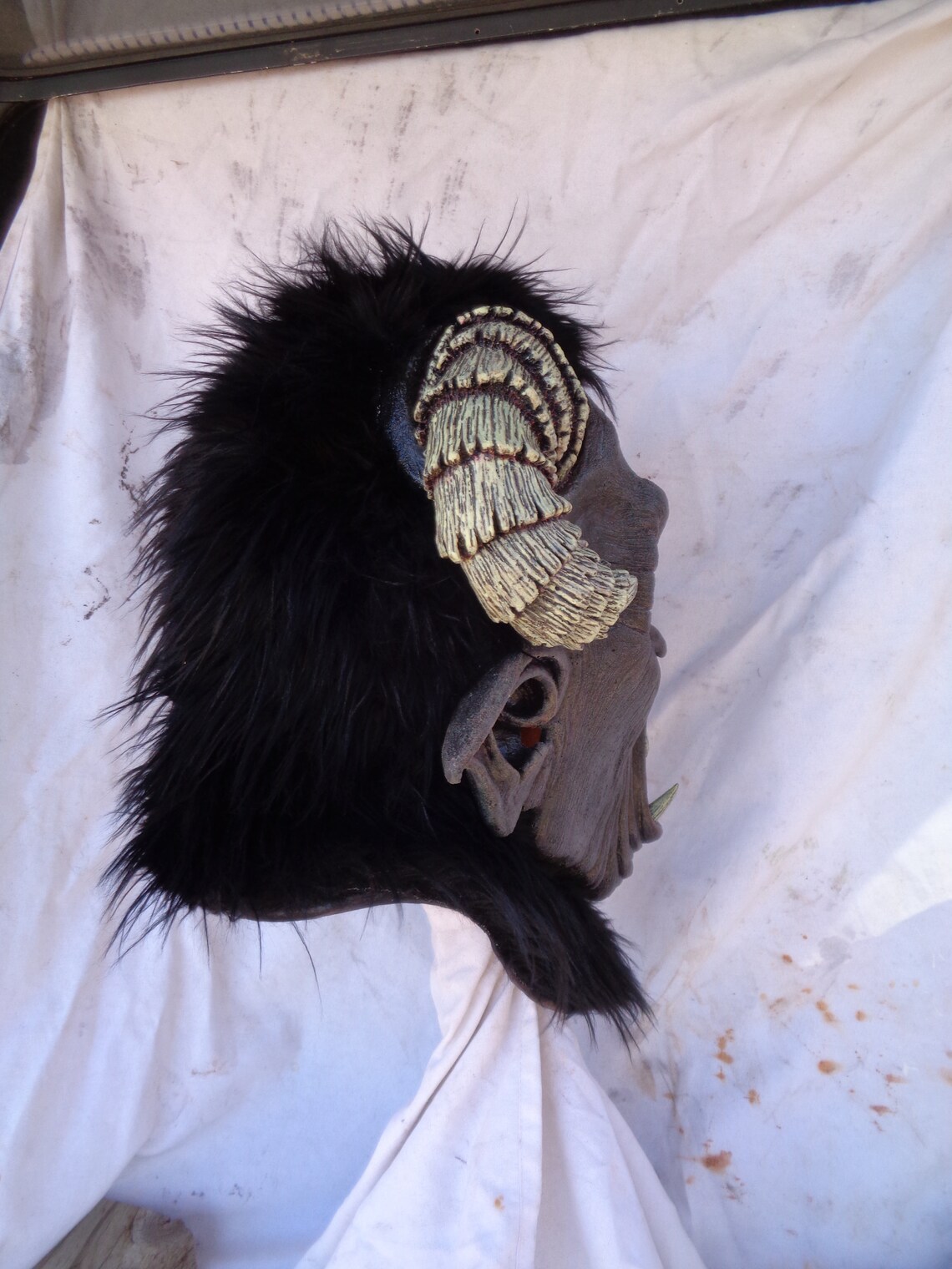 Krampus latex mask for Christmas or Halloween | Etsy