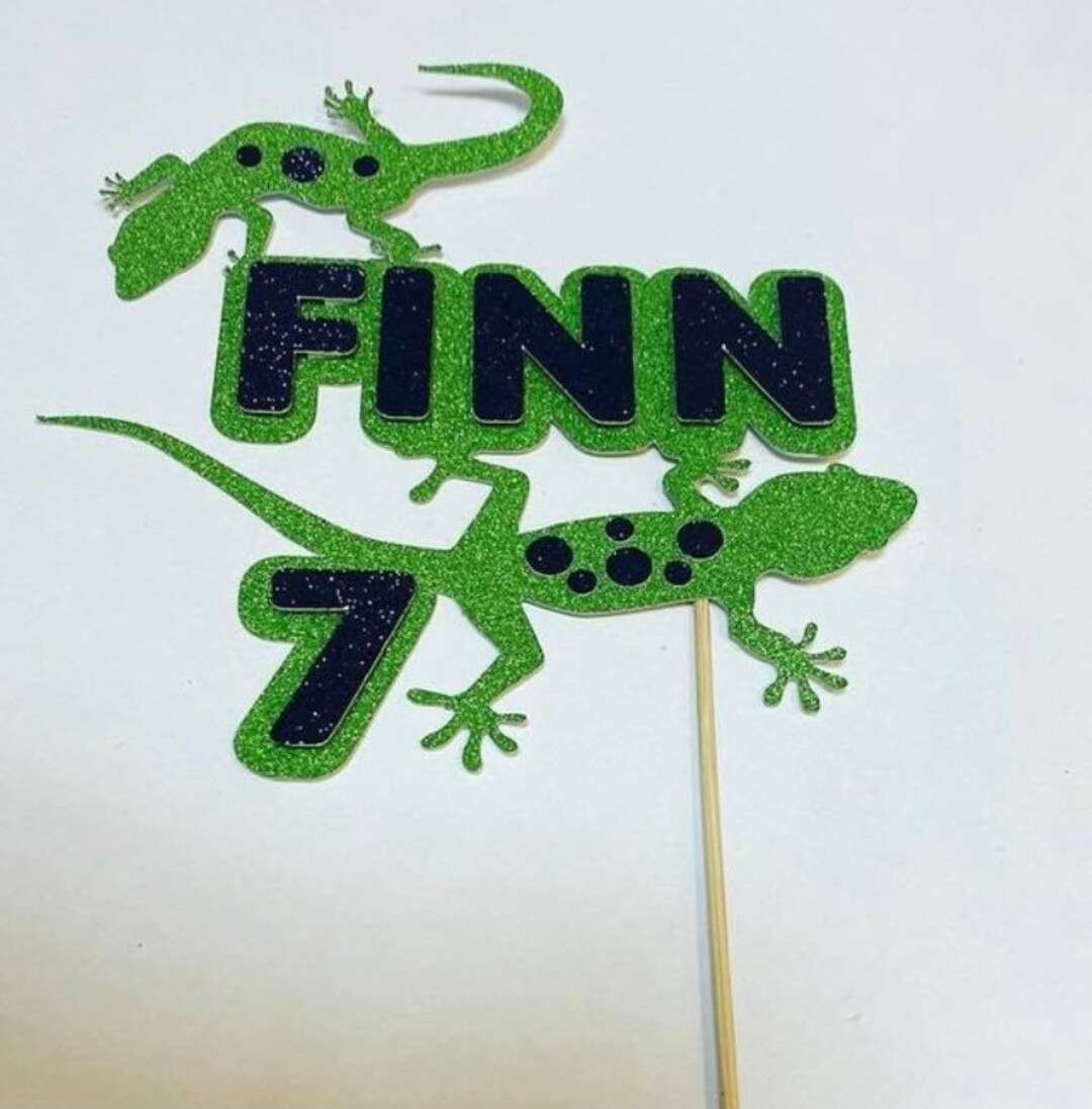 Lizard Cake Topper,gecko,reptile,personalised Cake Topper,bearded ...