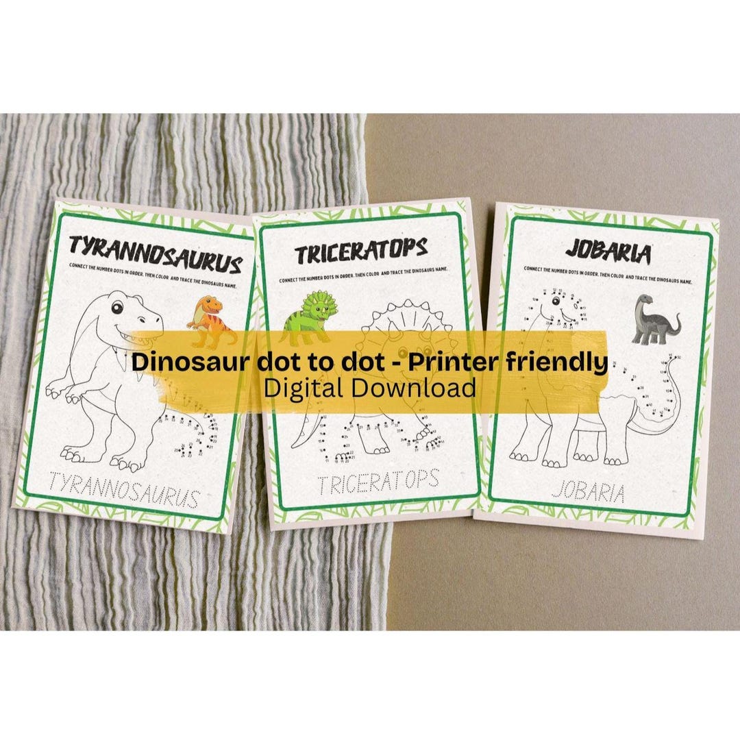 Printable Dinosaur Dot-to-dot Activity | Fun Educational Dinosaur ...