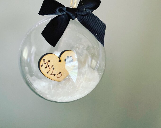 Personalised Bauble, Gift, Snow,rememberance Bauble,christmas Tree ...