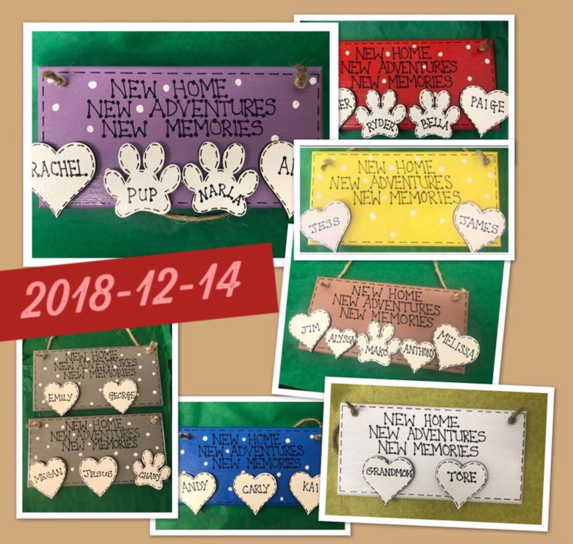 Personalised New Home Gift Family Wall Plaque House - Etsy