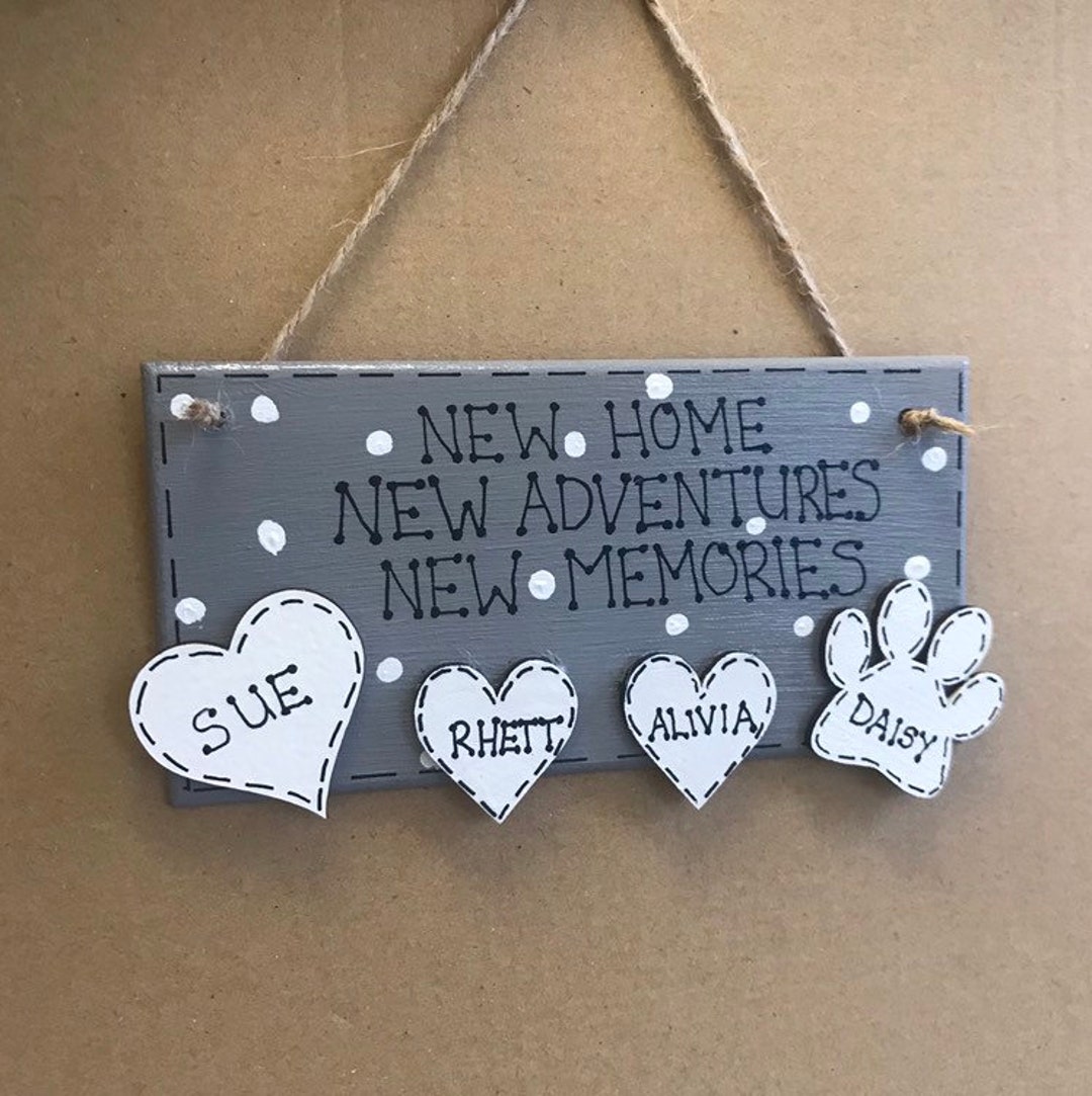 Personalised New Home Gift Family Wall Plaque House - Etsy