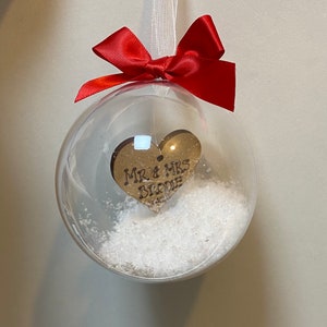 Personalised Bauble, Gift, Snow,rememberance Bauble,christmas Tree ...