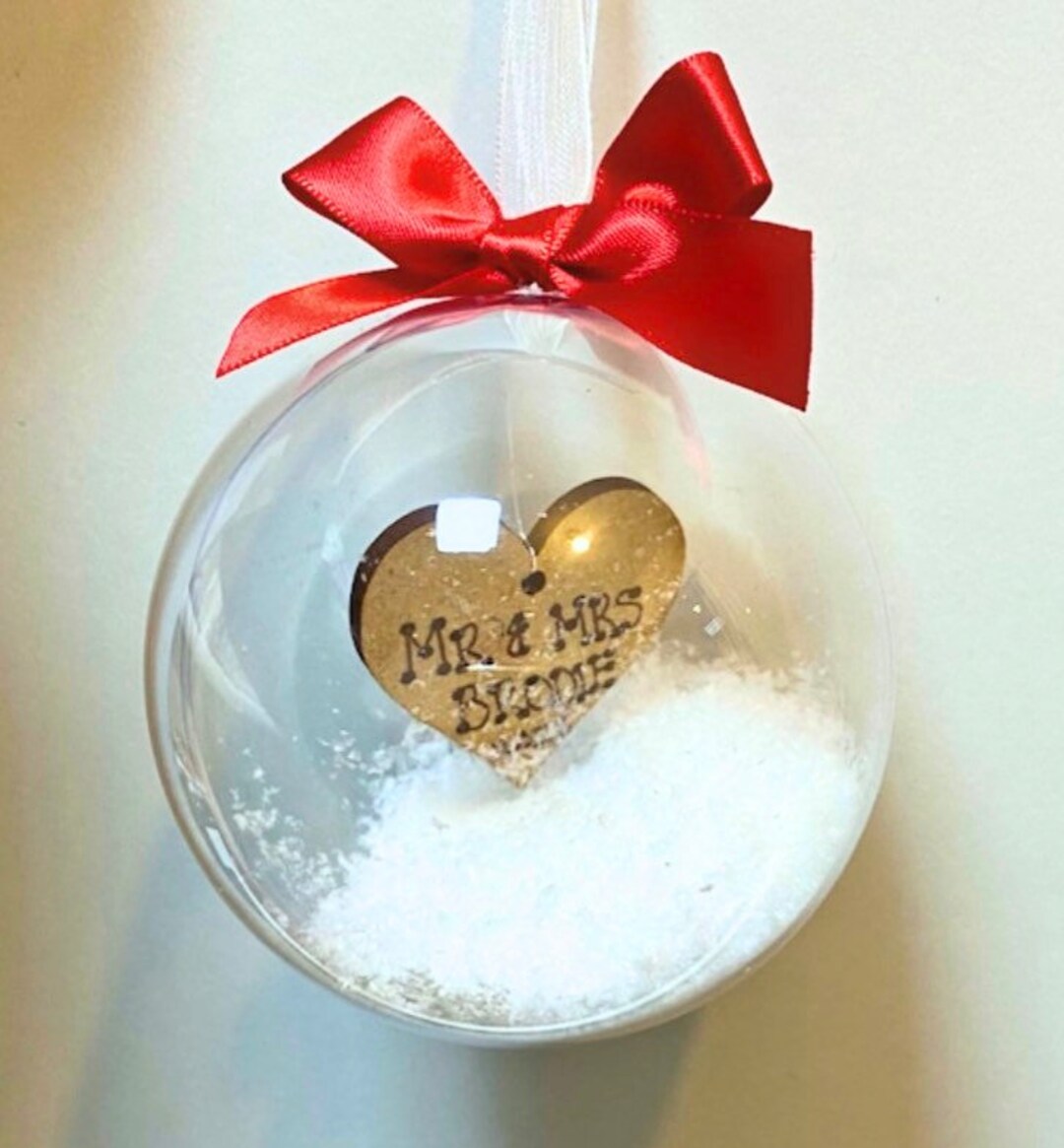 Personalised Bauble, Gift, Snow,rememberance Bauble,christmas Tree ...