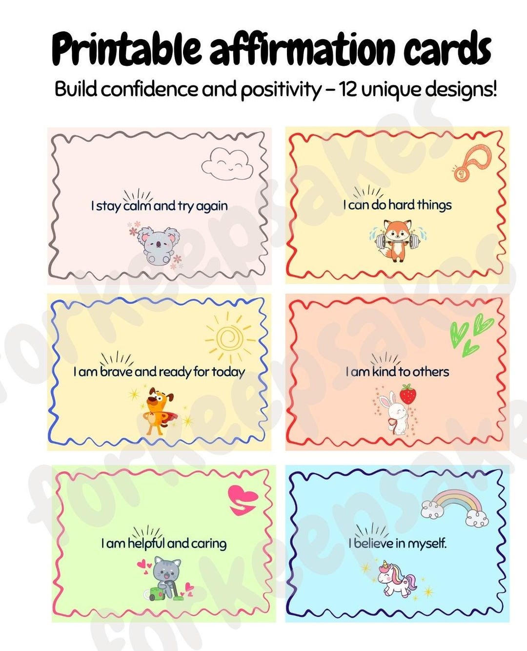 Printable Affirmation Cards for Kids – Back to School Confidence ...