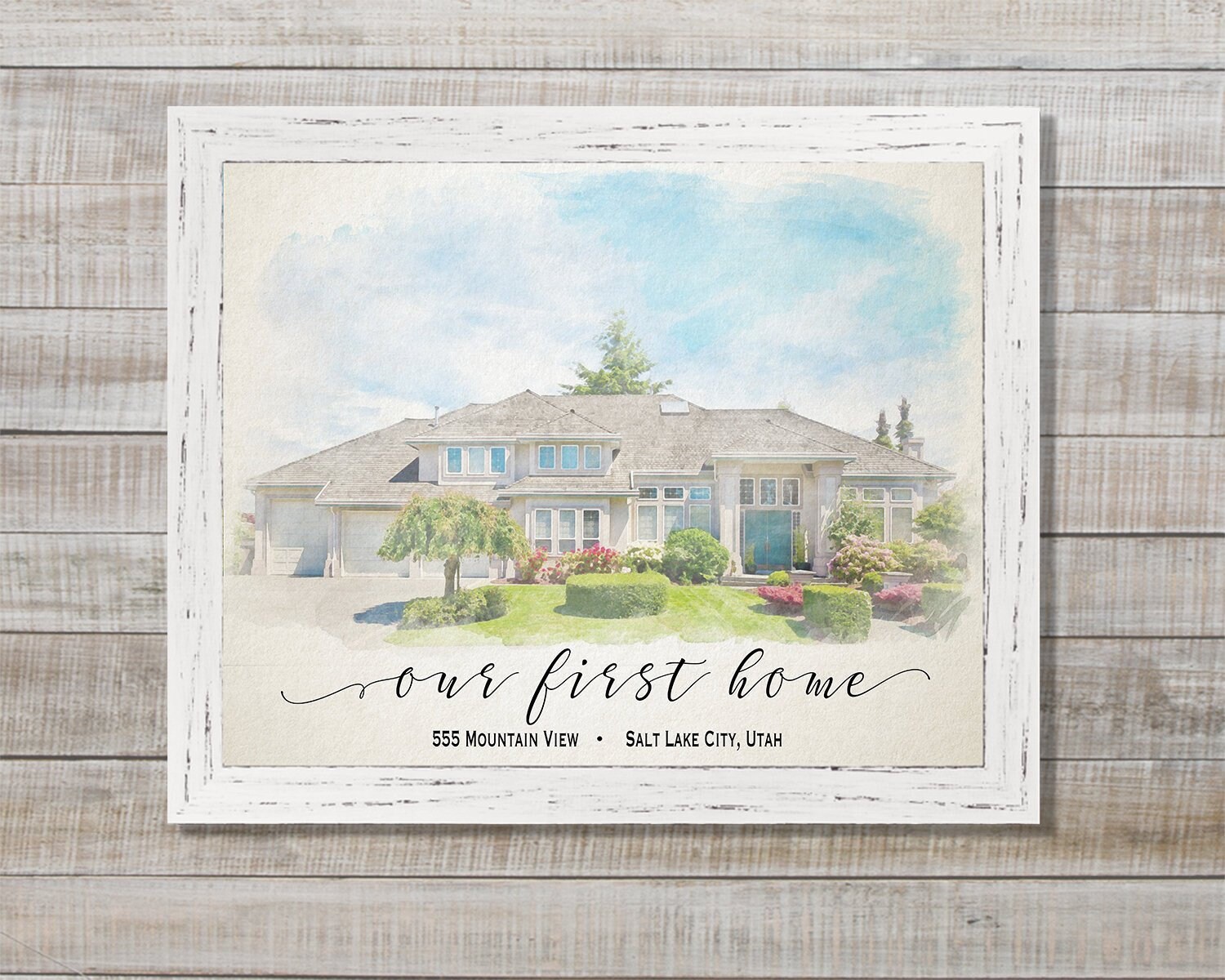 Custom Home Painting Our First Home Gift Watercolor House | Etsy