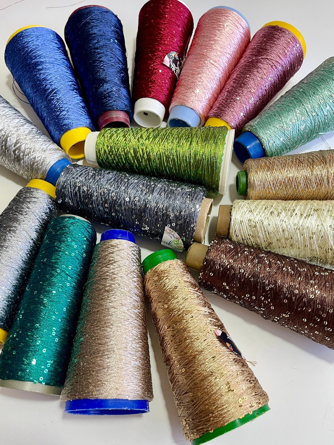 Sparkling Sequin Yarn 3mm Sequins Yarn Delights For Knitting Felting