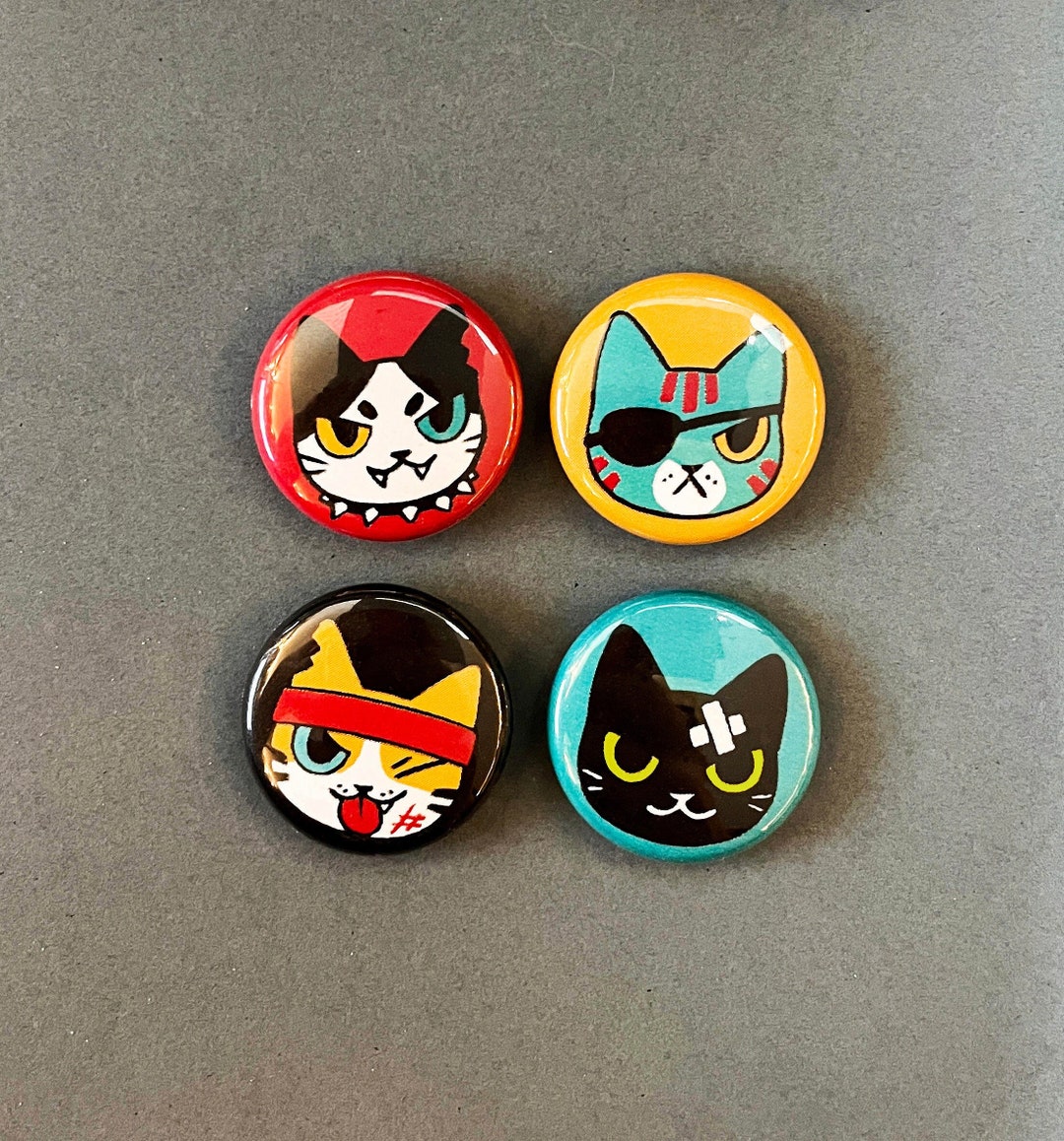 Danger Cats 1" Pinback Button or Magnets - Etsy