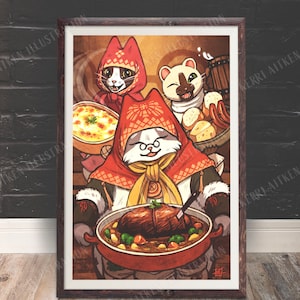 Grammeowster Chef - 11"x17" Print - Monster Hunter World Iceborne ...