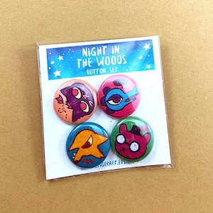 Night in the Woods - 1 INCH Pinback or Magnet Button Set - Etsy