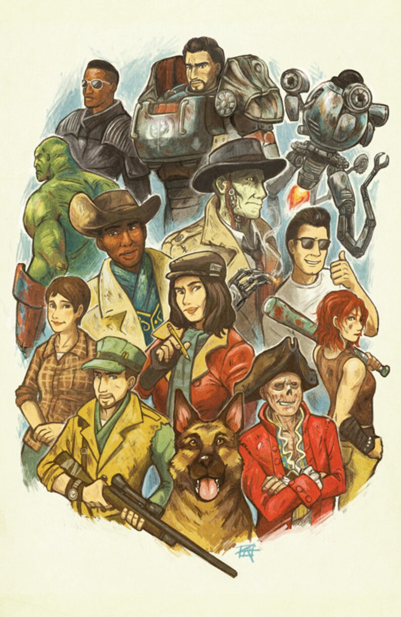 Fallout 4 Companions 11x17 Fan Art Print | Etsy