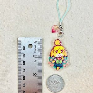 Isabelle Animal Crossing 1.5 Doubled Sided Acrylic Charm Keychain or ...