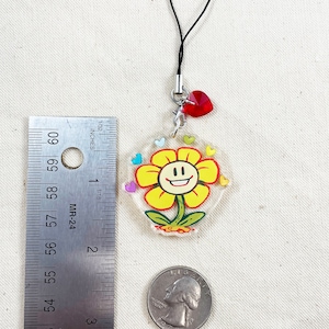 Undertale Flowey 1.5" Doubled Sided Acrylic Charm - Keychain or Cell ...