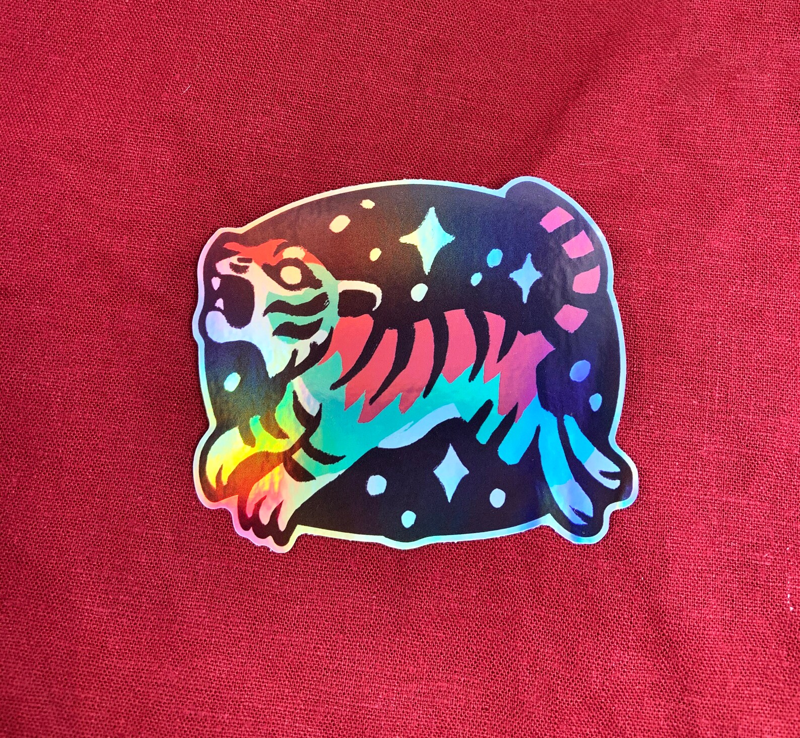 Astral Tiger Vinyl Sticker - Iridescent or Matte - Etsy