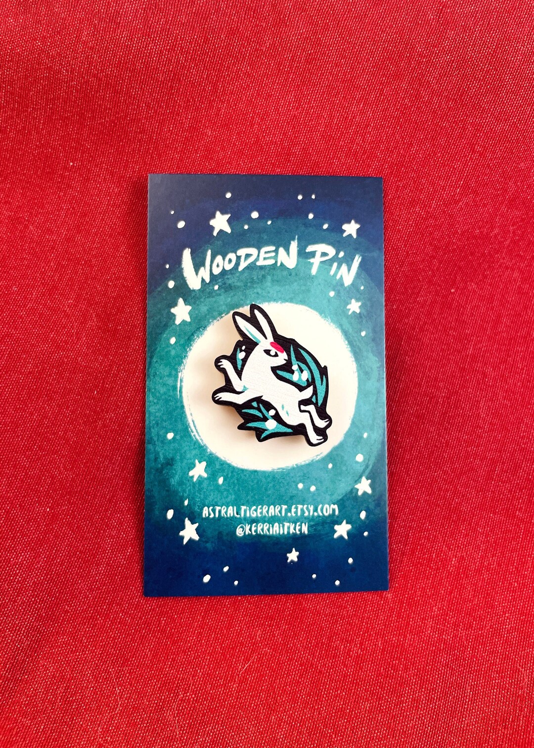 Ghost Rabbit 1 Wooden Pin - Etsy