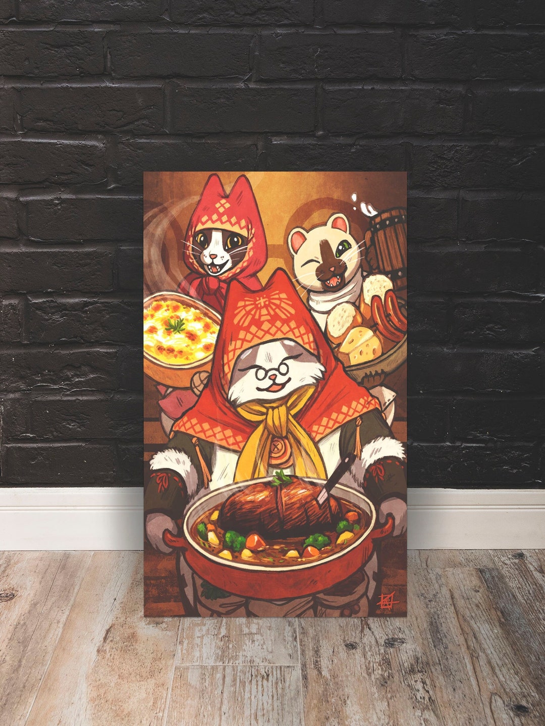 Grammeowster Chef - 11"x17" Print - Monster Hunter World Iceborne ...