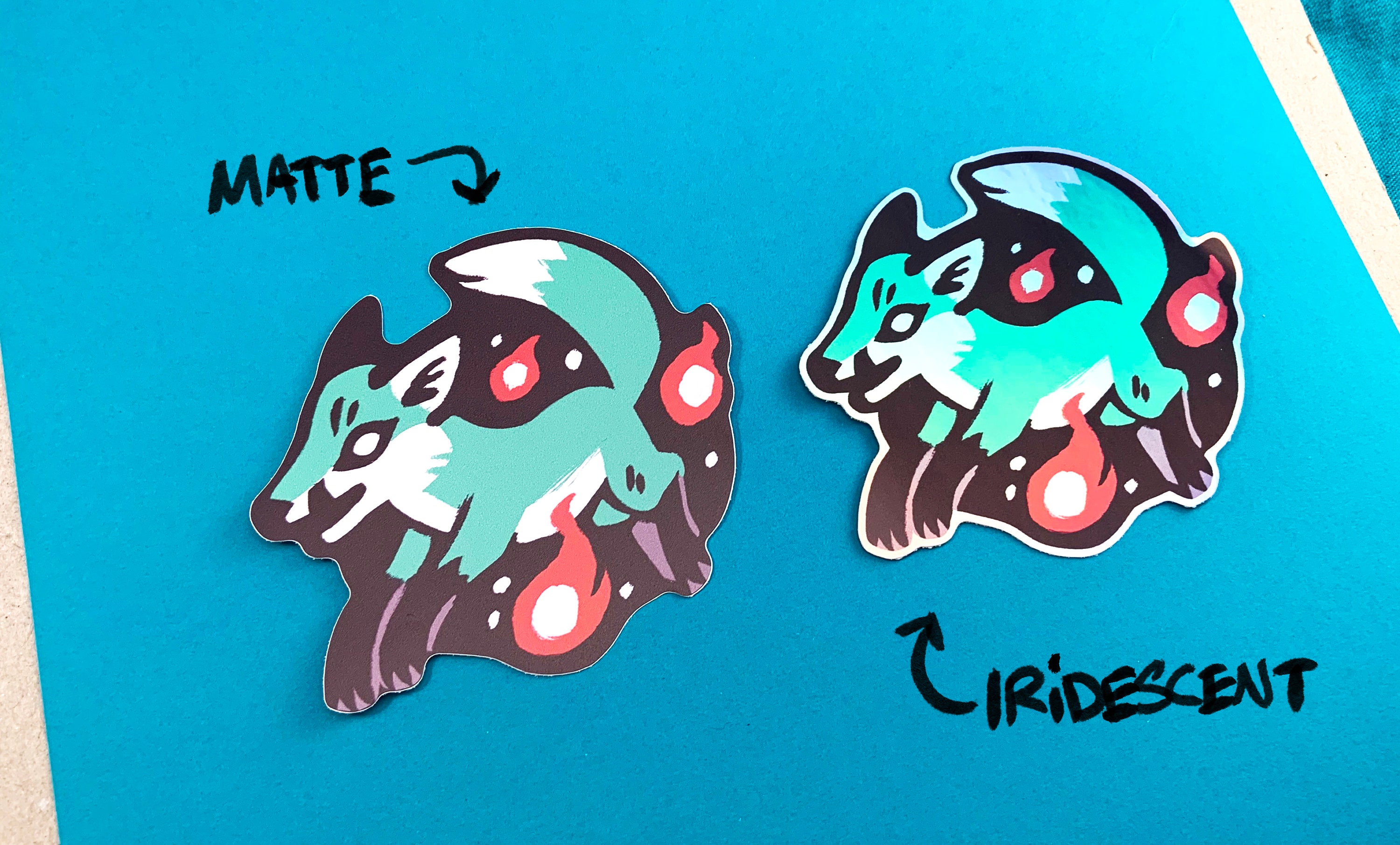 Spectral Fox Vinyl Sticker - Iridescent or Matte - Etsy UK