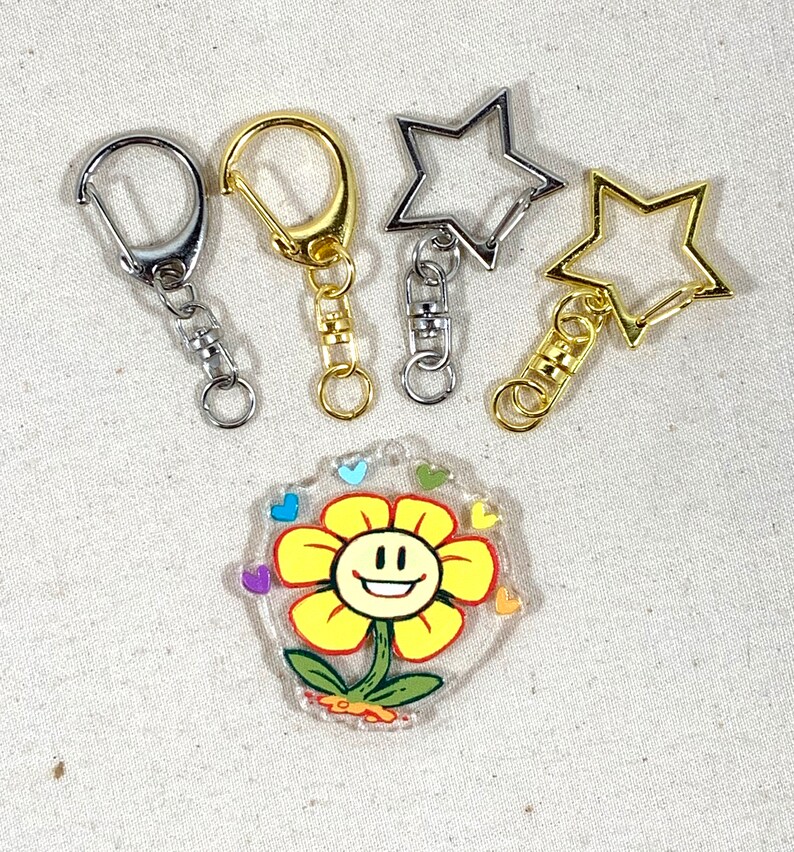 Undertale Flowey 1.5 Doubled Sided Acrylic Charm | Etsy