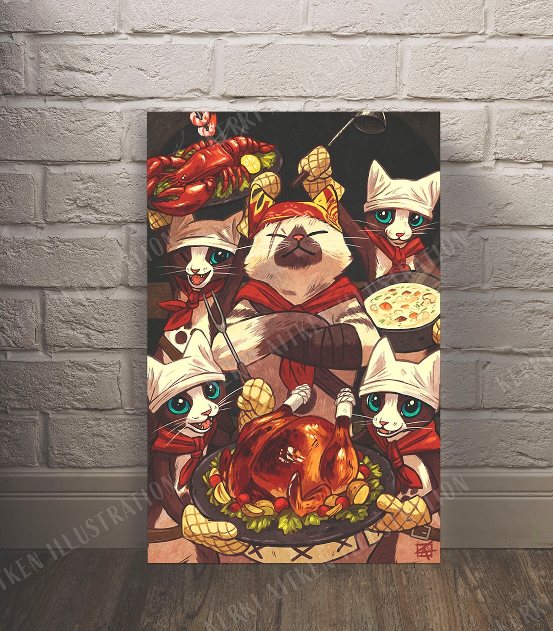 Meowscular Chef 11x17 Print Monster Hunter - Etsy