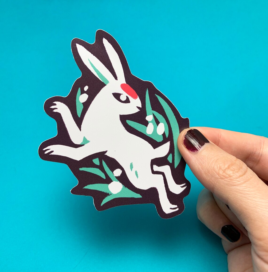 Ghost Rabbit Vinyl Sticker Iridescent or Matte - Etsy