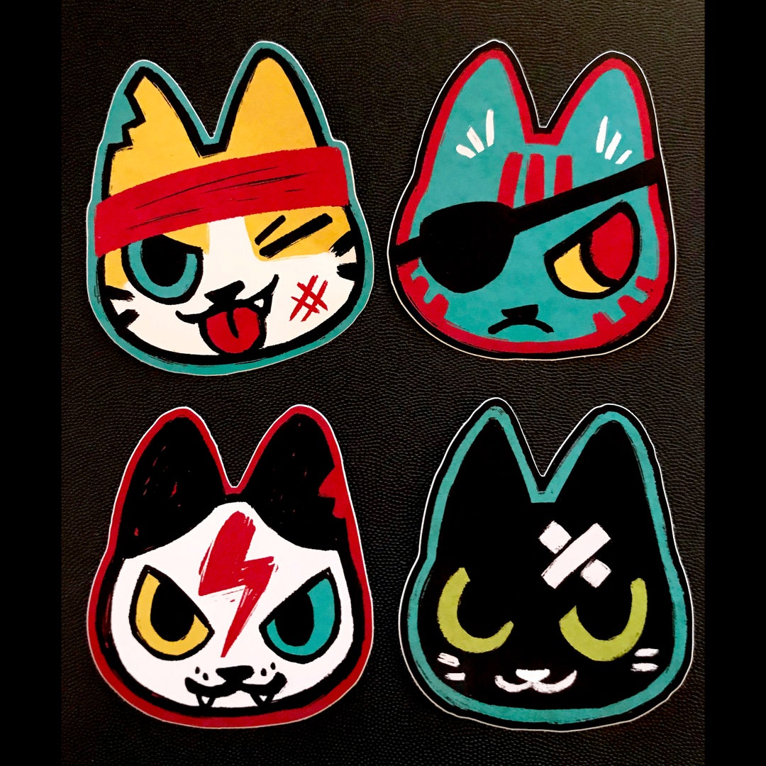 Danger Cats 3 Vinyl Stickers - Etsy
