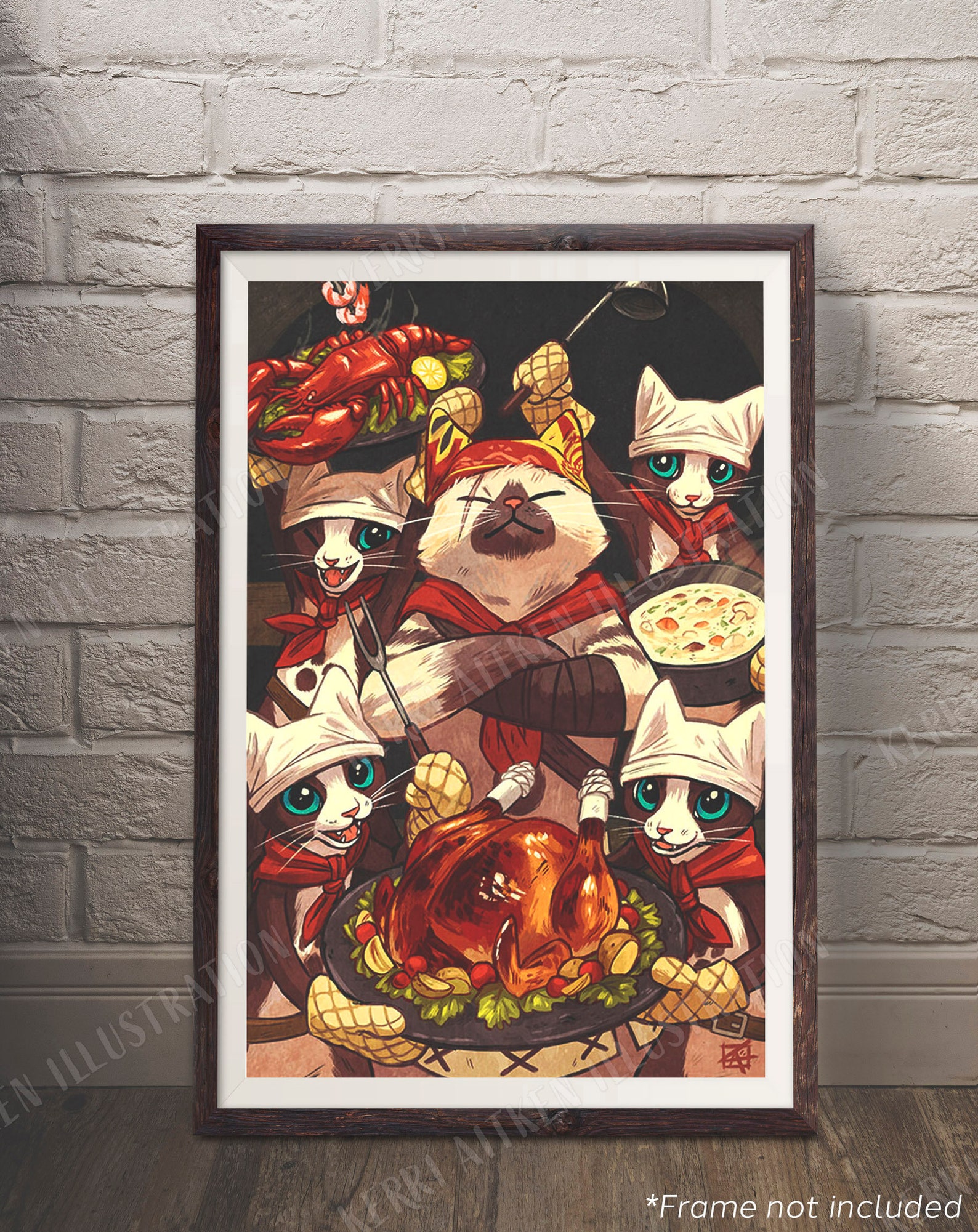 Meowscular Chef 11x17 Print Monster Hunter - Etsy