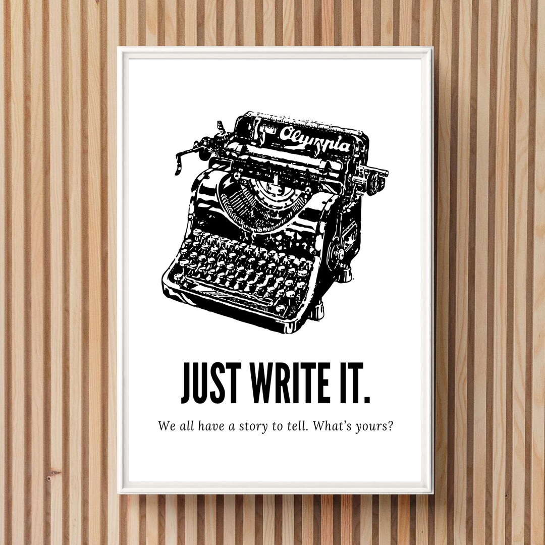 Retro Typewriter Print, Printable Typewriter Wall Art English Teacher ...